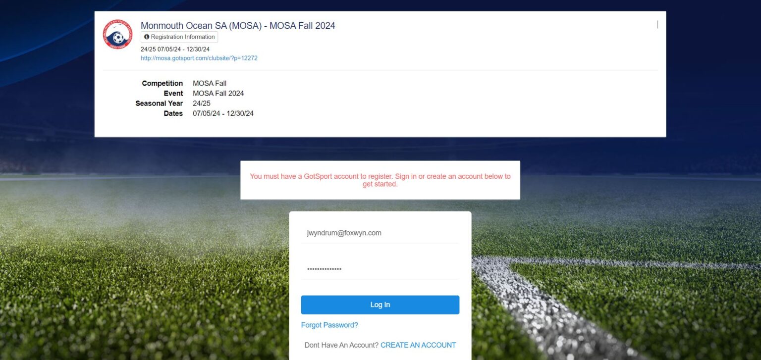 Team Registration in GotSport - Neptune Soccer Association