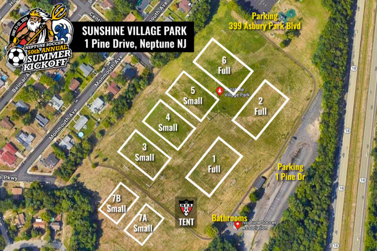 NSA Soccer Tournament Field Maps - Neptune Soccer Association